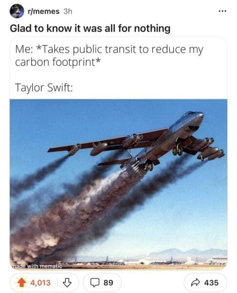 Taylor Swift Private Jet Memes - The 21 Best So Far
