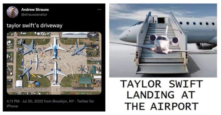 Taylor Swift Private Jet Memes - The 21 Best So Far