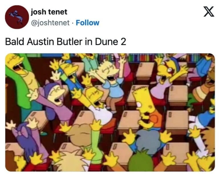 Austin Butler Bald Memes: The Best Dune 2 Meme So Far