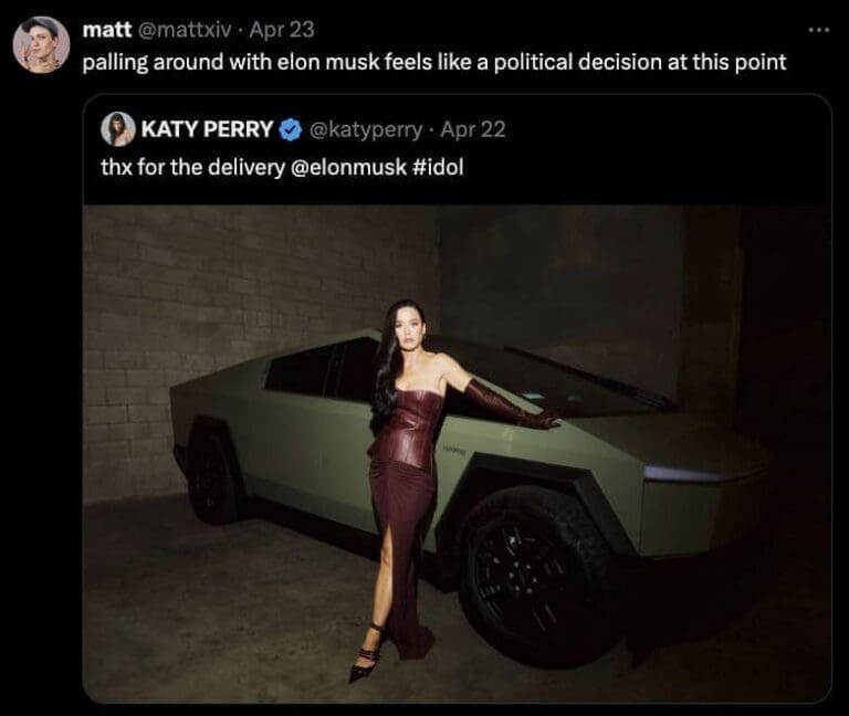Katy Perry Cybertruck Memes: 24 Tweet Inspired Gems