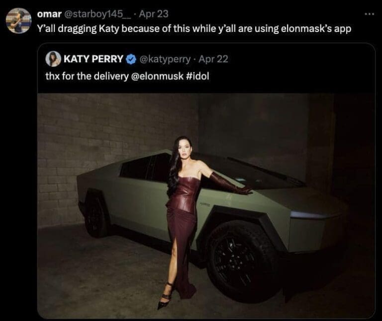 Katy Perry Cybertruck Memes: 24 Tweet Inspired Gems