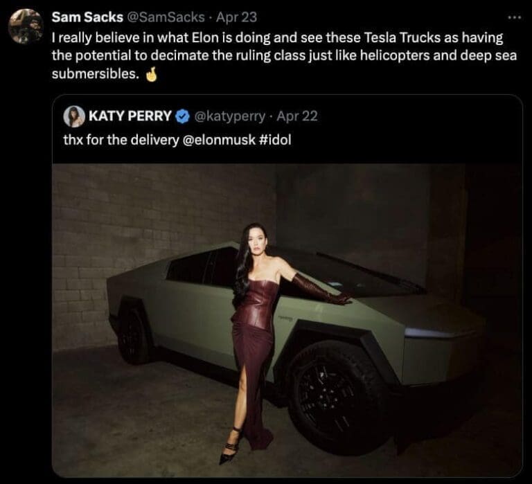 Katy Perry Cybertruck Memes: 24 Tweet Inspired Gems