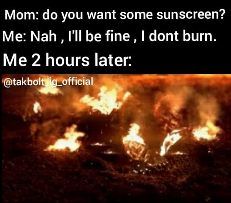 sunburn memes-17-4-23-2024 - Thunder Dungeon | The Funniest Memes. Period.
