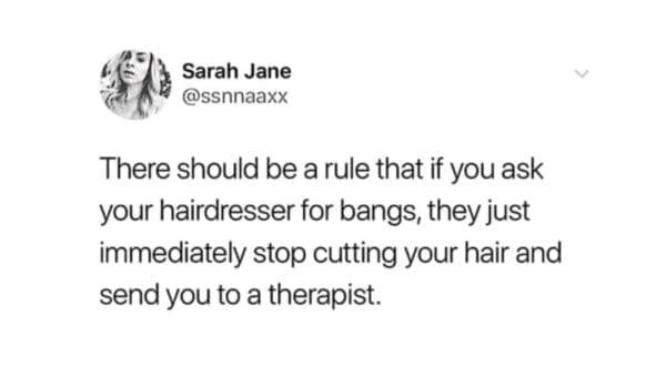 36 Memes That Perfectly Capture the Regret of Cutting Your Own Bangs