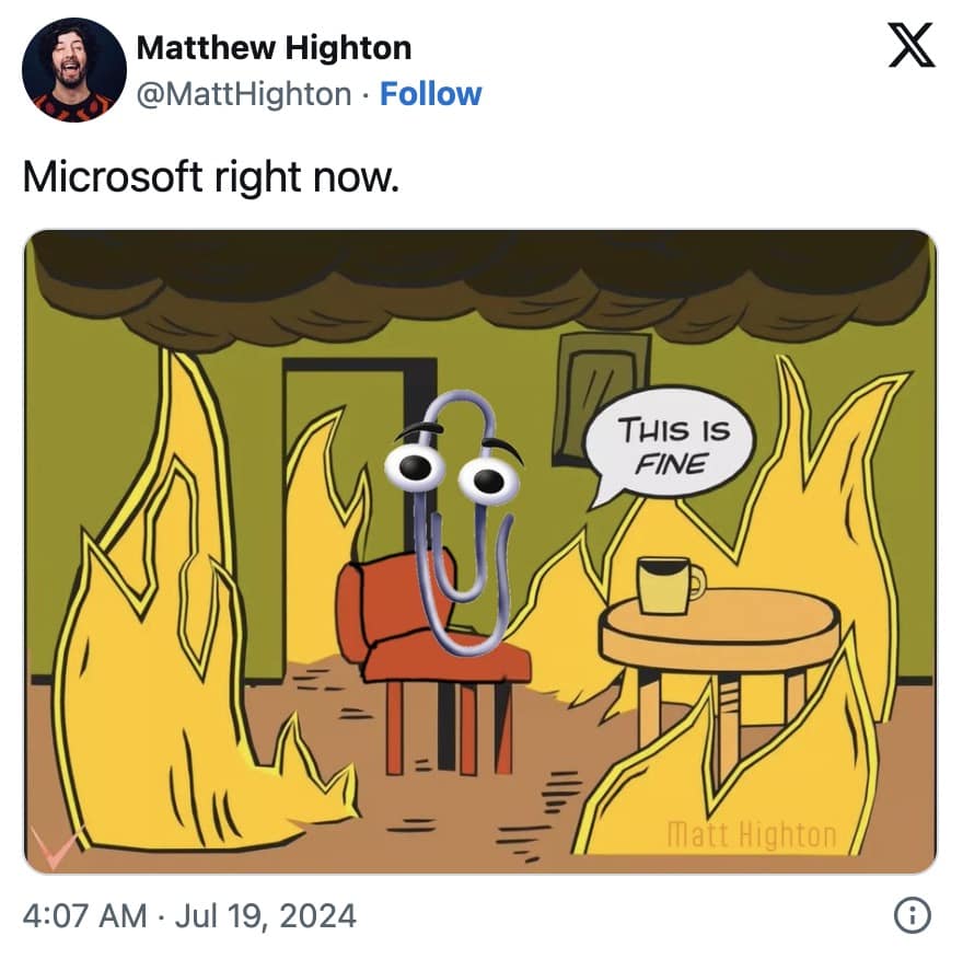 microsoft outage memes-13-20240719 - Thunder Dungeon | The Funniest ...