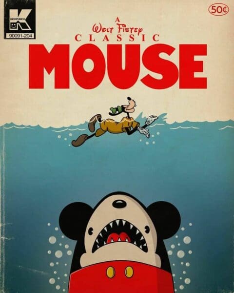 Nostalgic Cartoons Reimagined as Classic Horror Movie Posters