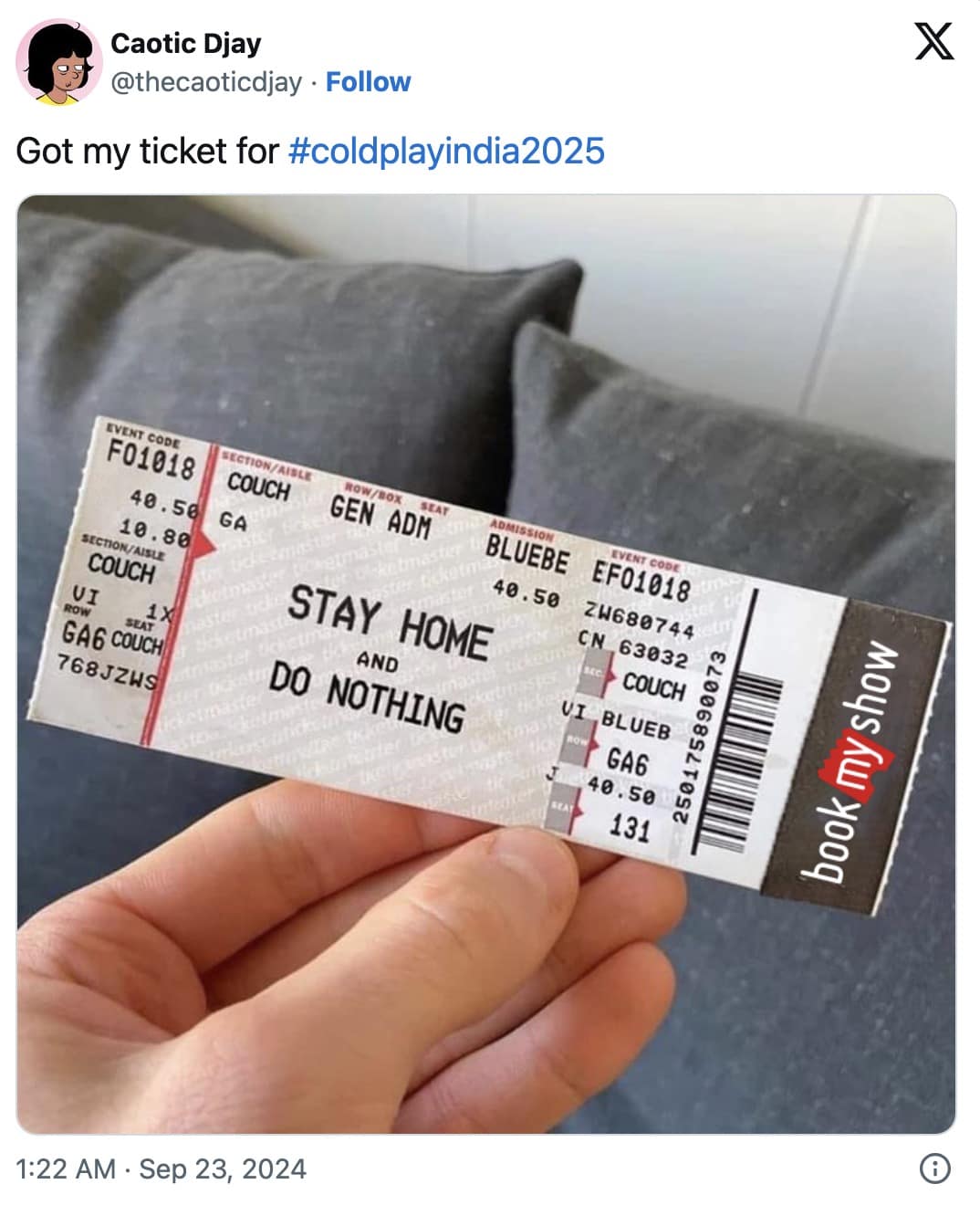 coldplay ticket memes-8-20240926 - Thunder Dungeon | The Funniest Memes ...