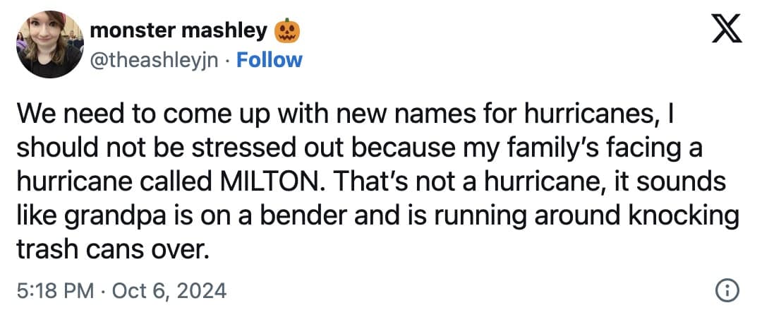 Hurricane Milton memes-22-20241009 - Thunder Dungeon | The Funniest ...