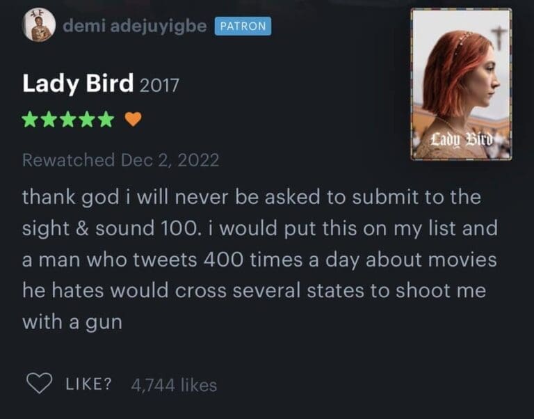 Funny Letterboxd Reviews: 22 Hilarious Movie Reviews