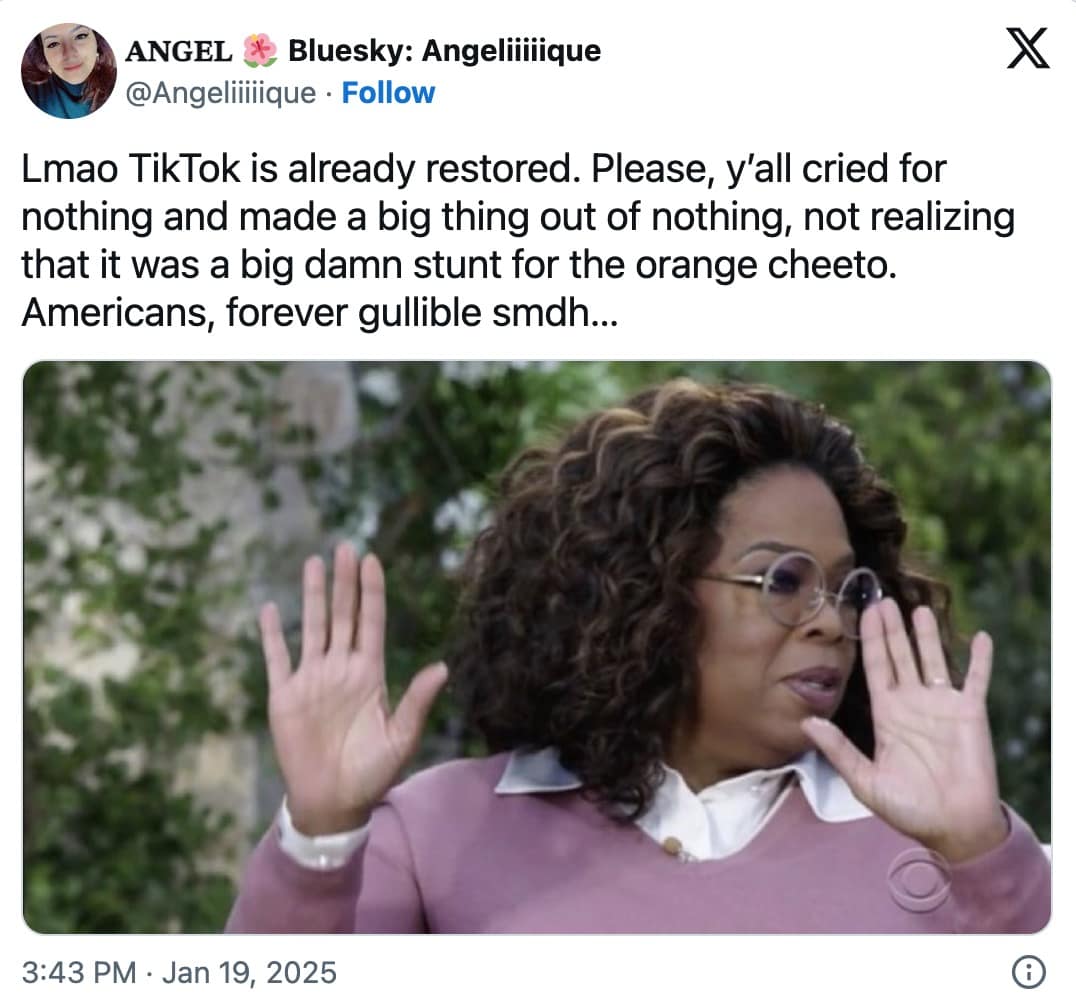 tiktok reinstatement memes-13-20250120 - Thunder Dungeon | The Funniest ...