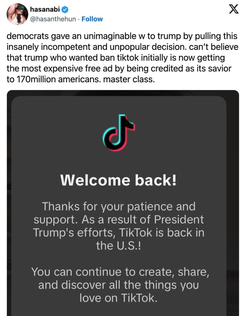 tiktok reinstatement memes-18-20250120 - Thunder Dungeon | The Funniest ...