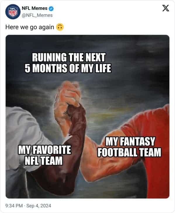 35 Funny Fantasy Football Memes You’ll Spam on Sunday
