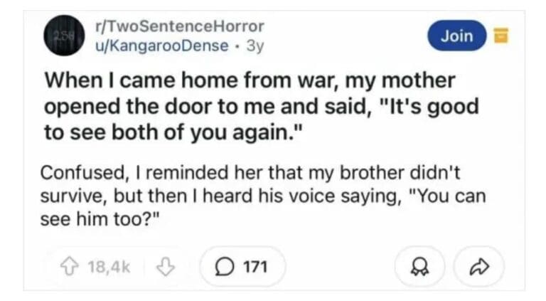 45 Two Sentence Horror Stories You Will Read With The Door Cracked