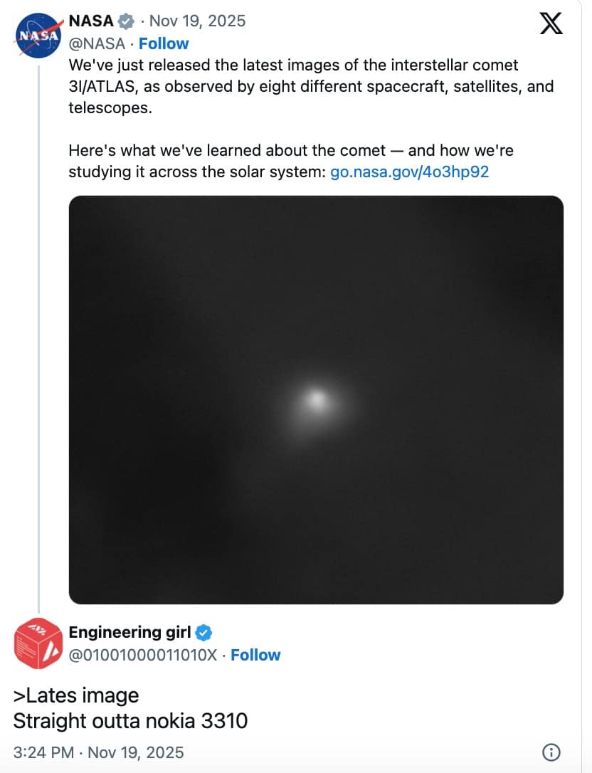 The Comet Wasn’t Aliens: Best 3I ATLAS Memes