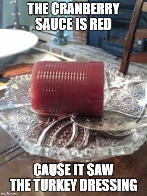 33 Cranberry Sauce Memes For Can-Shaped Laughs