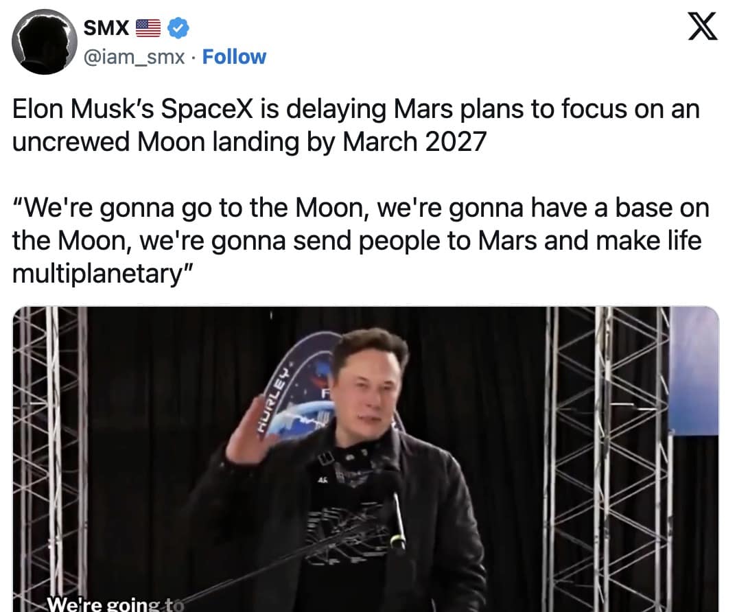 13 SpaceX Moon Memes Roasting Elon For The Mars Pivot